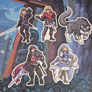 Final Fantasy 16 Pixel Art Stickers | Clive Rosfield Jill Warrick ...