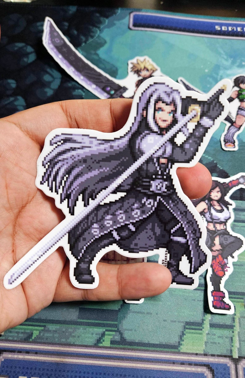 Final Fantasy VII Remake Pixel Art Stickers | Cloud Strife, Sephiroth ...