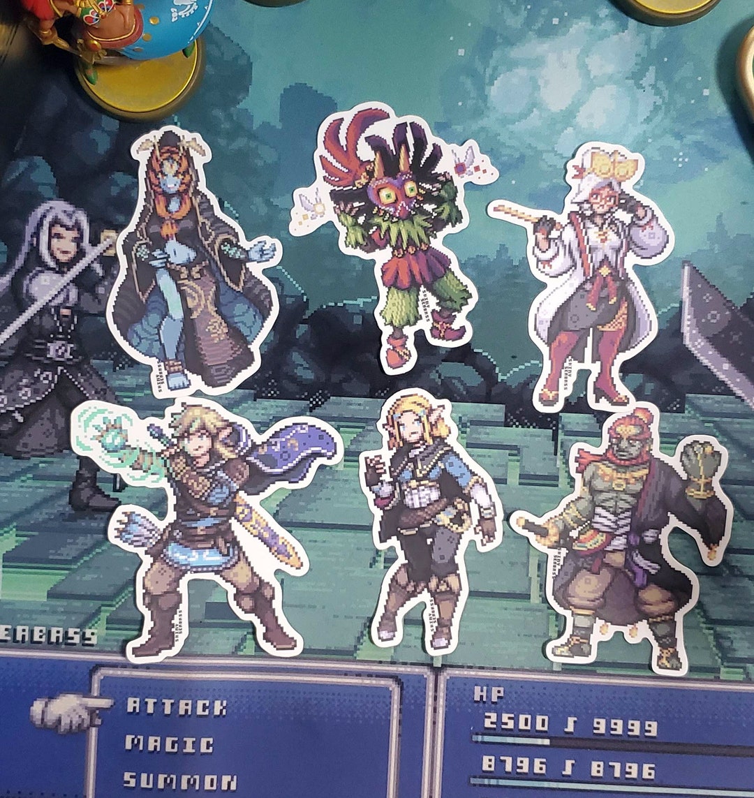 The Legend of Zelda Pixel Art Stickers premium Matte Vinyl Tears of the ...