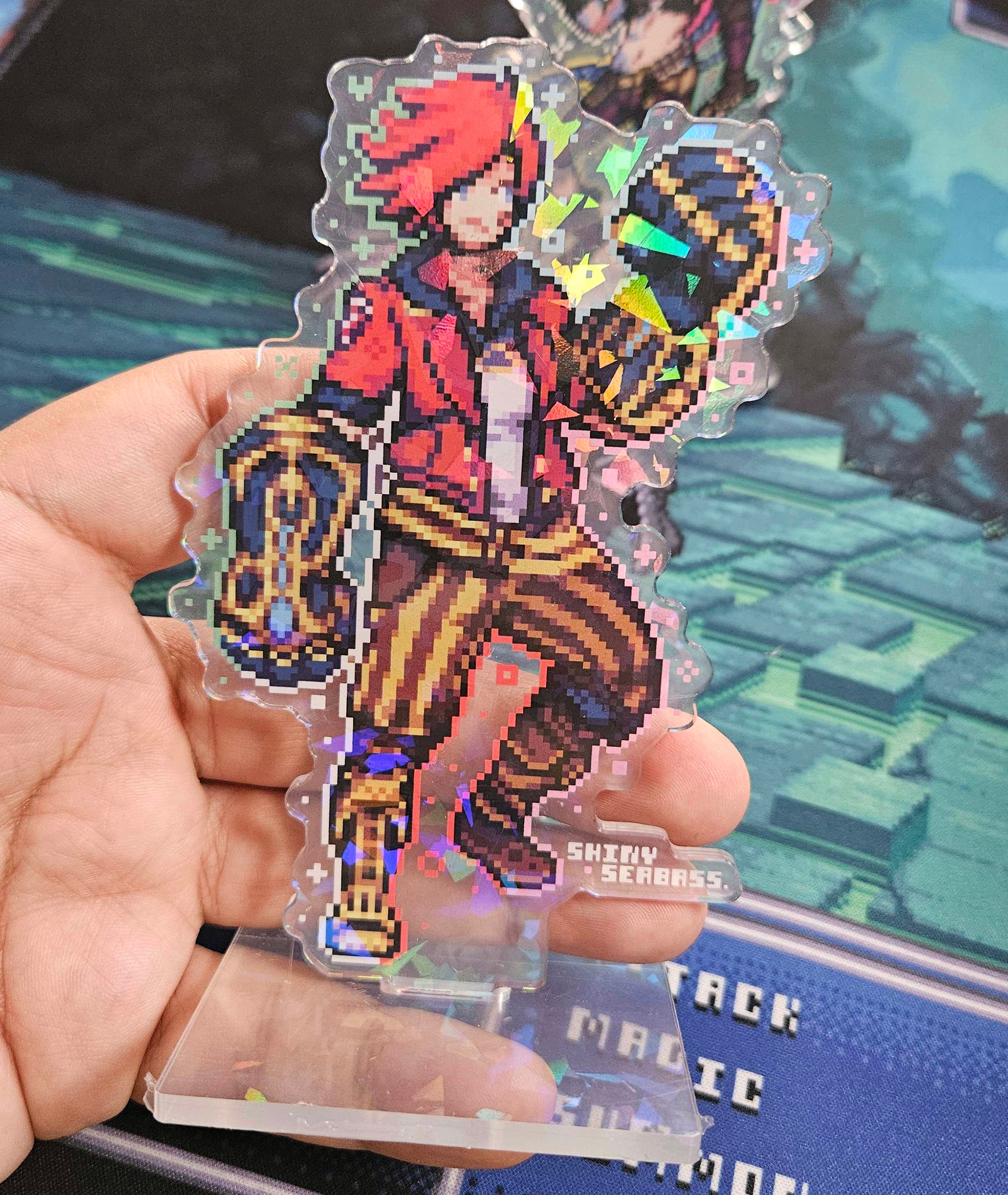 Jinx and Vi Arcane Acrylic Standee Pixel Art | Double Sided Cracked ...