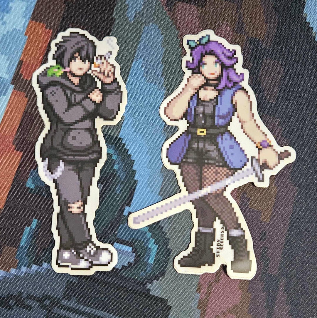 Stardew Valley Sebastian Abigail Pixel Art Stickers | Premium Matte ...