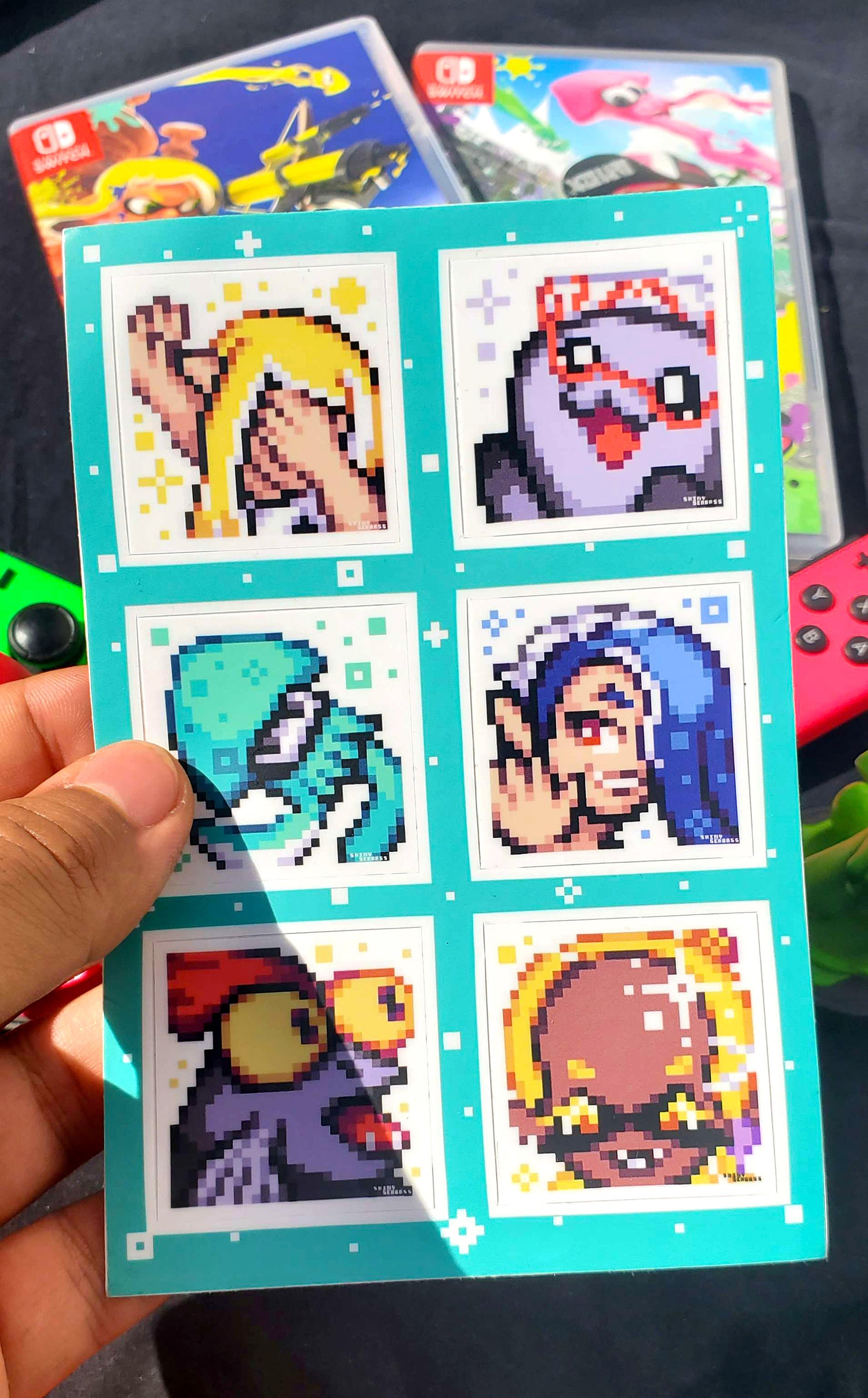Splatoon 3 Pixel Art Sticker Sheet Premium Matte Vinyl - Etsy