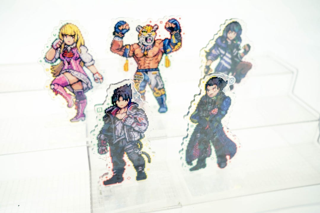 Tekken Pixel Art Art Acrylic Standees | Kazuya Mishima Jin Kazama ...