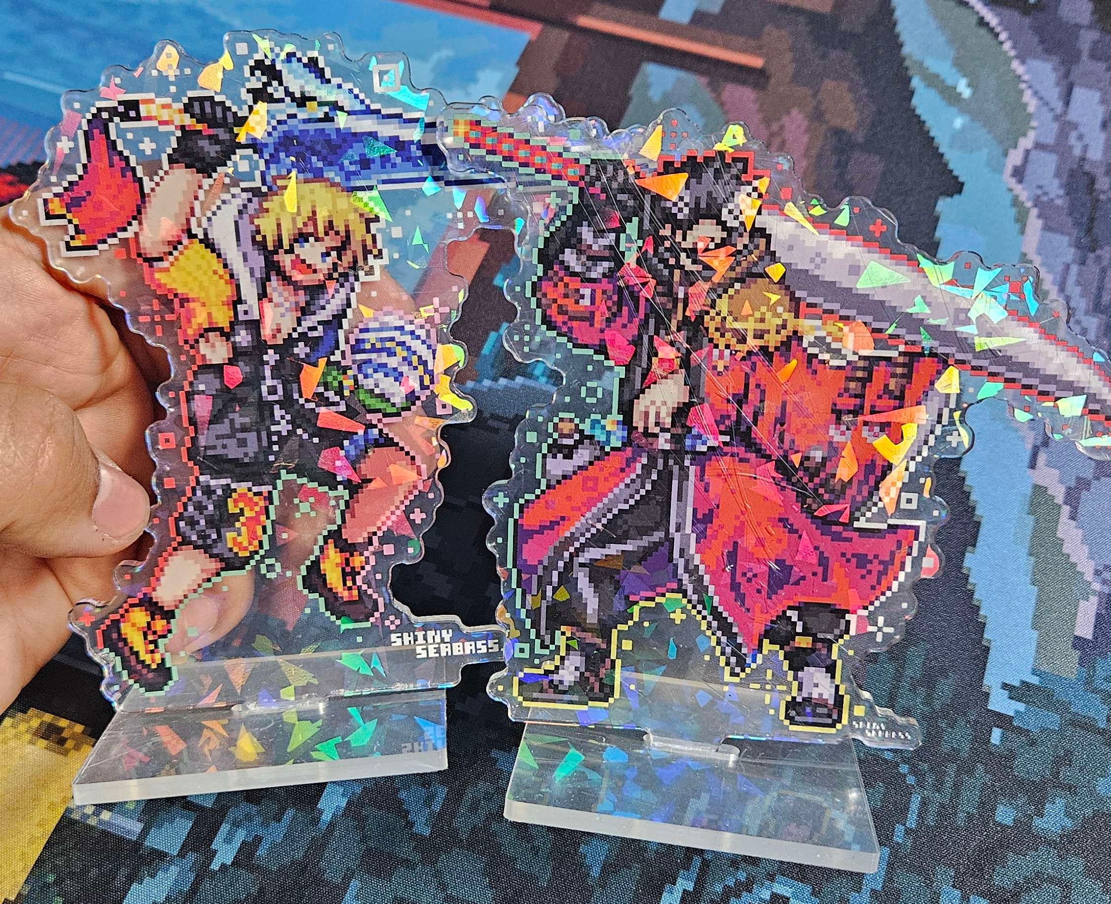 Tidus and Auron FFX Acrylic Standee Pixel Art Double Sided Cracked ...