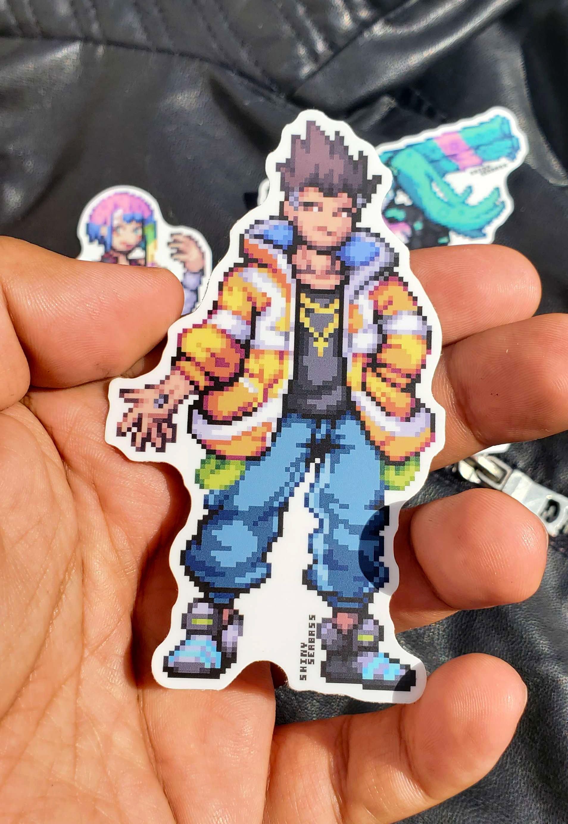 Cyberpunk Edgerunner Pixel Art Sticker | Premium Matte Vinyl Stickers ...