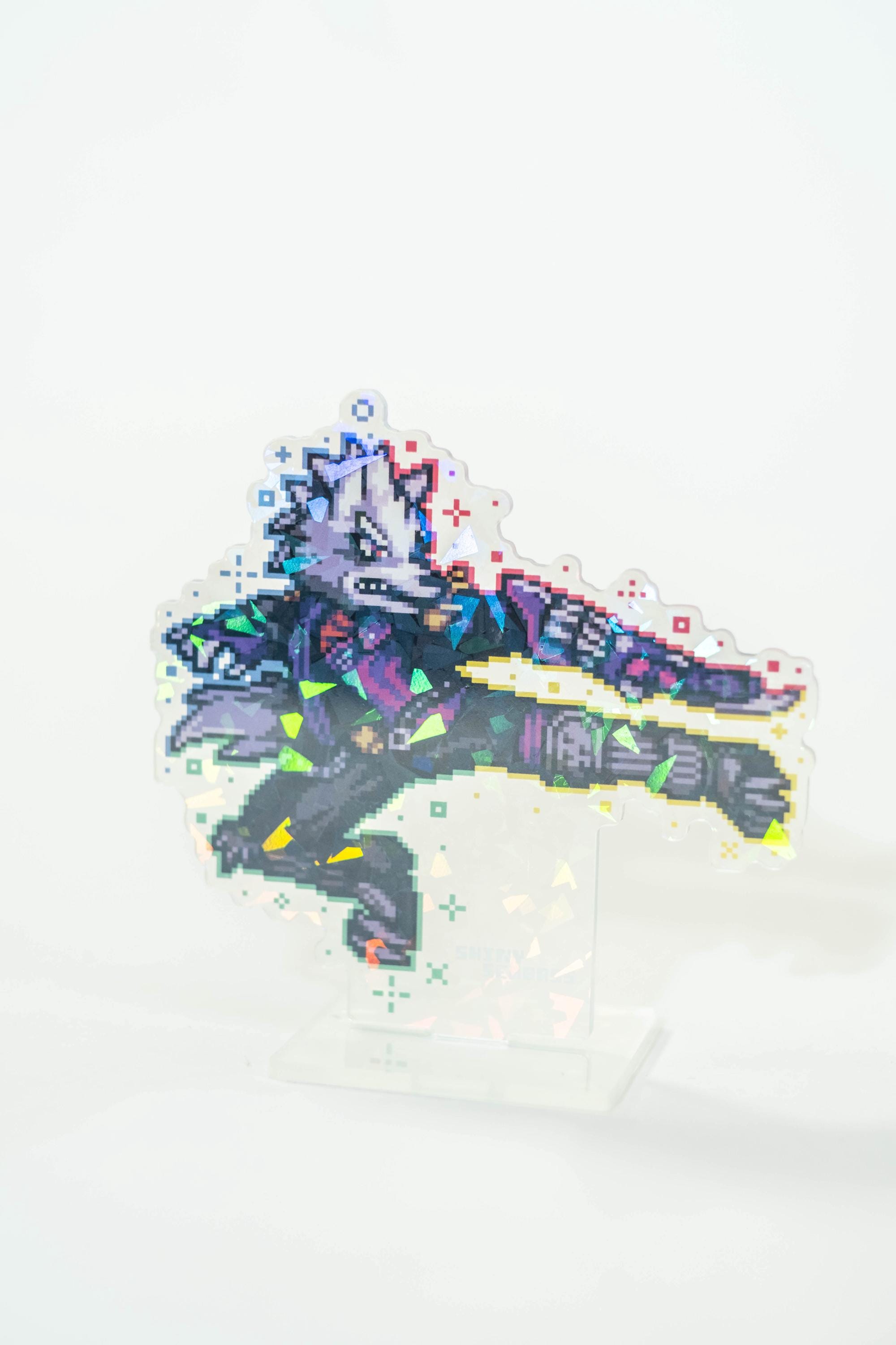 Star Fox Pixel Art Acrylic Standees | Double Sided Cracked Holographic ...