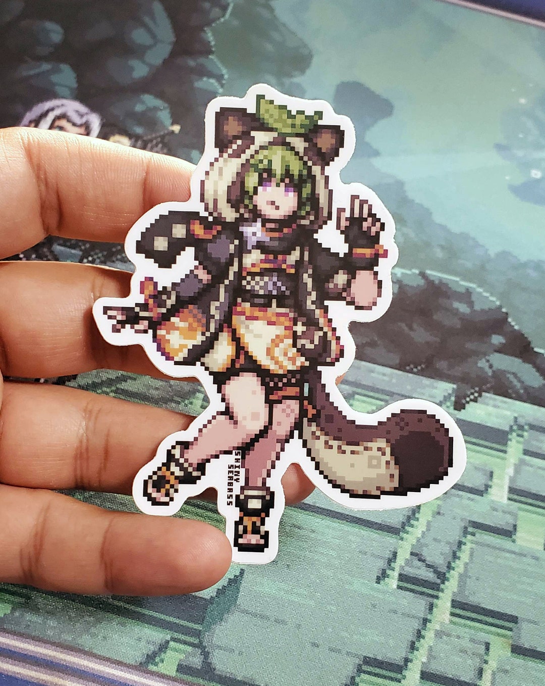 Sayu Pixel Art Sticker Premium Matte Vinyl Stickers - Etsy