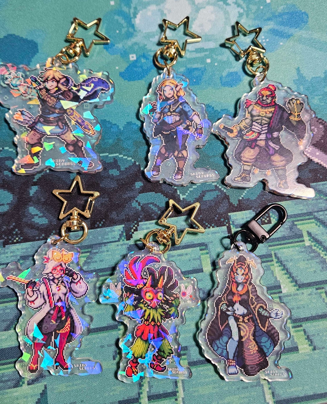 Legend of Zelda Acrylic Charms Pixel Art |double Sided Cracked ...