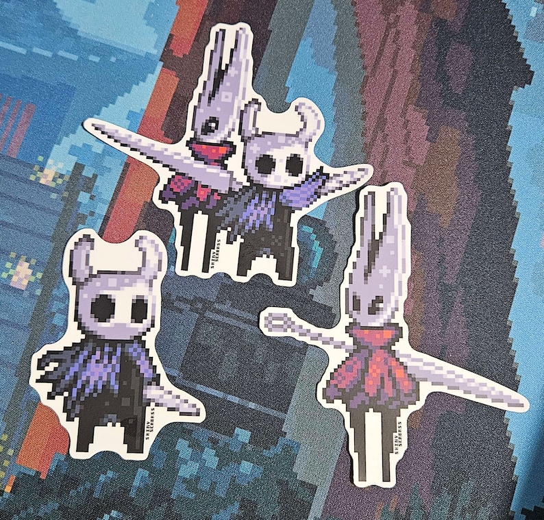 Hollow Knight Hornet Pixel Art Stickers Premium Matte Vinyl Stickers ...