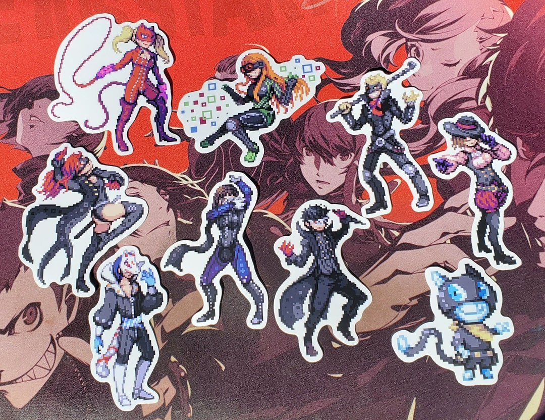 Persona 5 Pixel Art Stickers| Premium Matte Vinyl Stickers| Joker ...