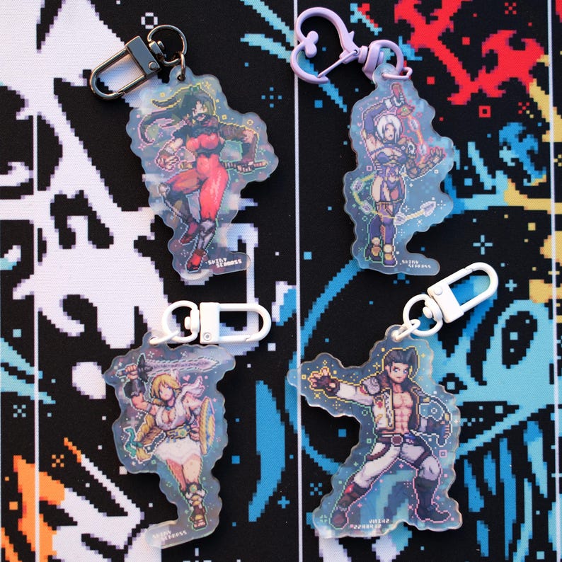 Soul Calibur Pixel Art Acrylic Charms Taki Ivy Sophitia Maxi - Etsy