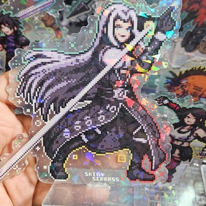 Final Fantasy VII Remake Pixel Art Acrylic Standees| Cloud Strife ...