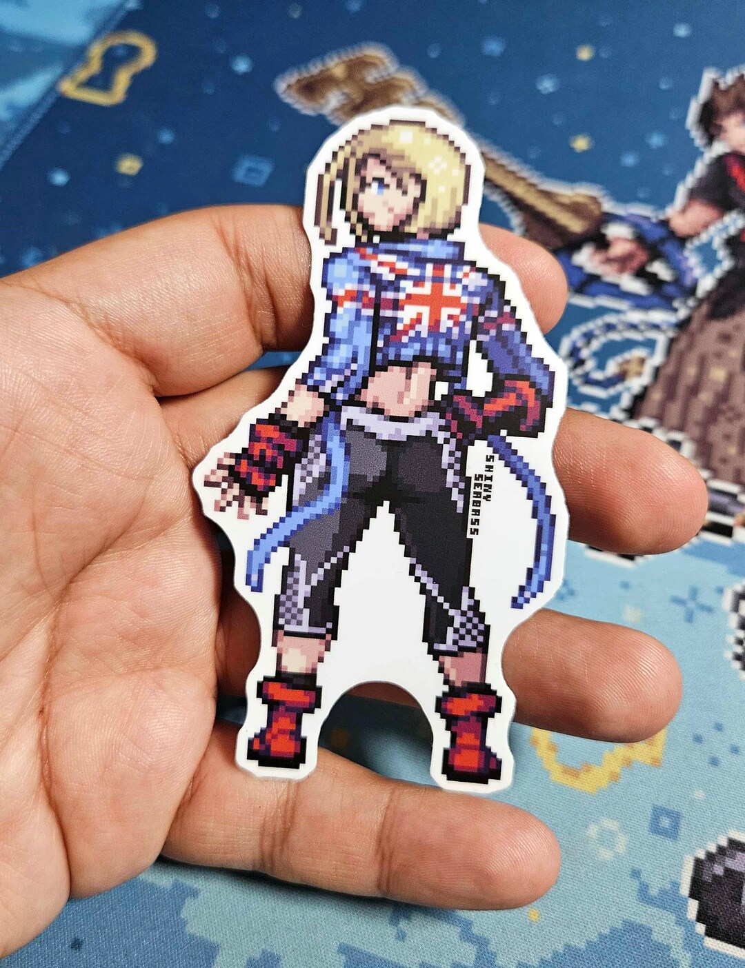 Cammy White Pixel Art Stickers Street Fighter 6 Capcom Premium Matte ...