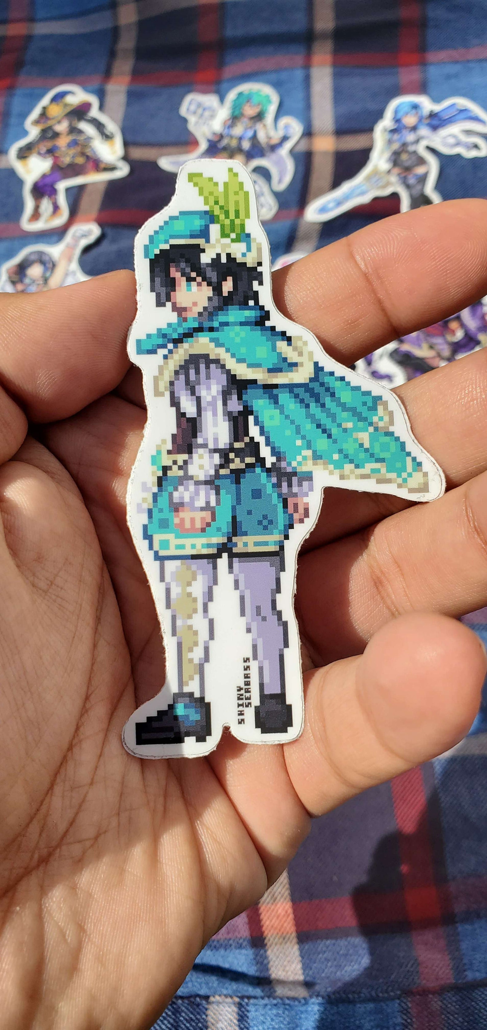 Genshin Impact Pixel Stickers Premium Matte Vinyl Venti - Etsy