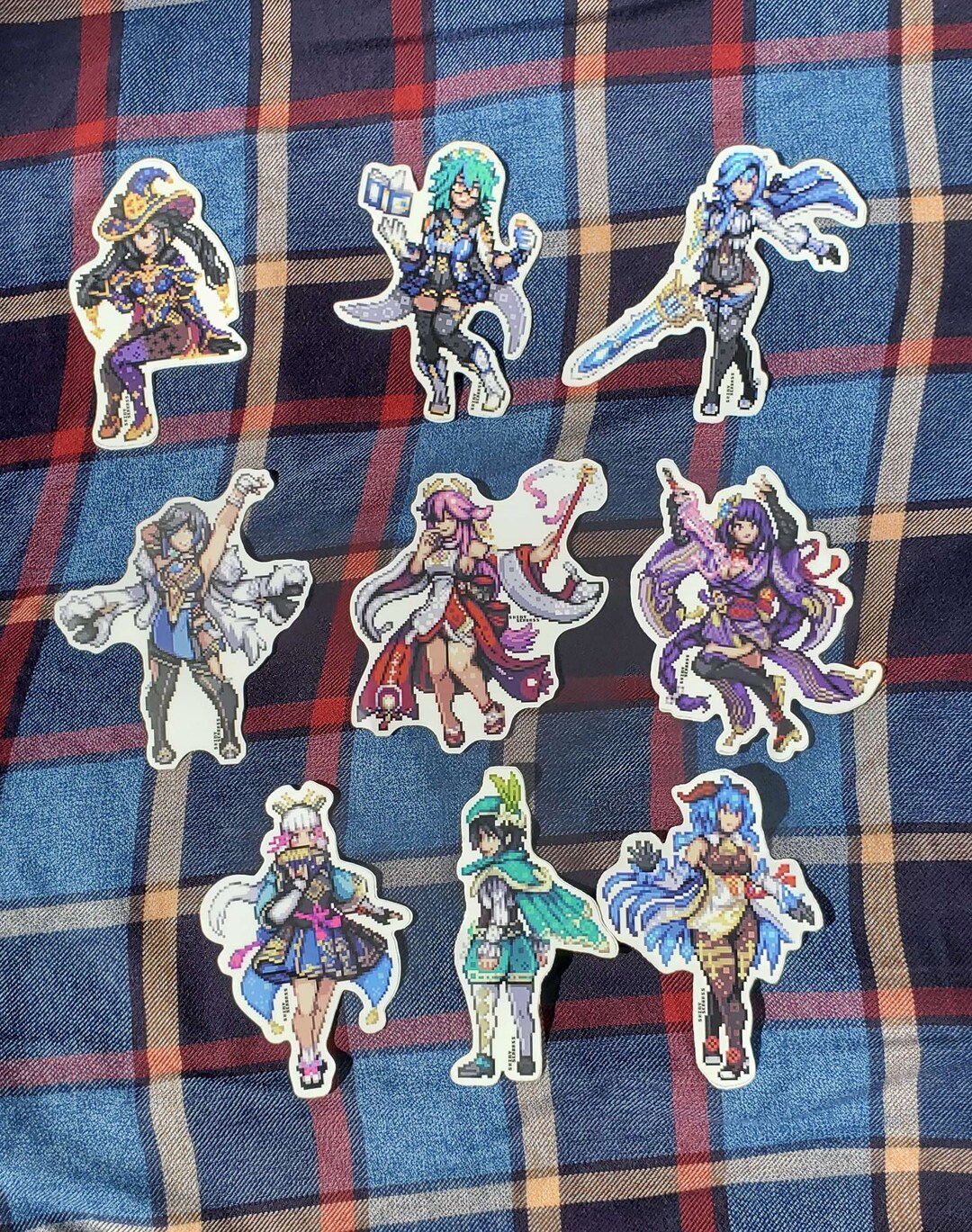 Genshin Impact Pixel Stickers | Premium Matte Vinyl | Venti, Ganyu ...