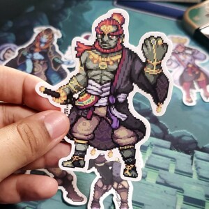 The Legend of Zelda Pixel Art Stickers premium Matte Vinyl Tears of the ...