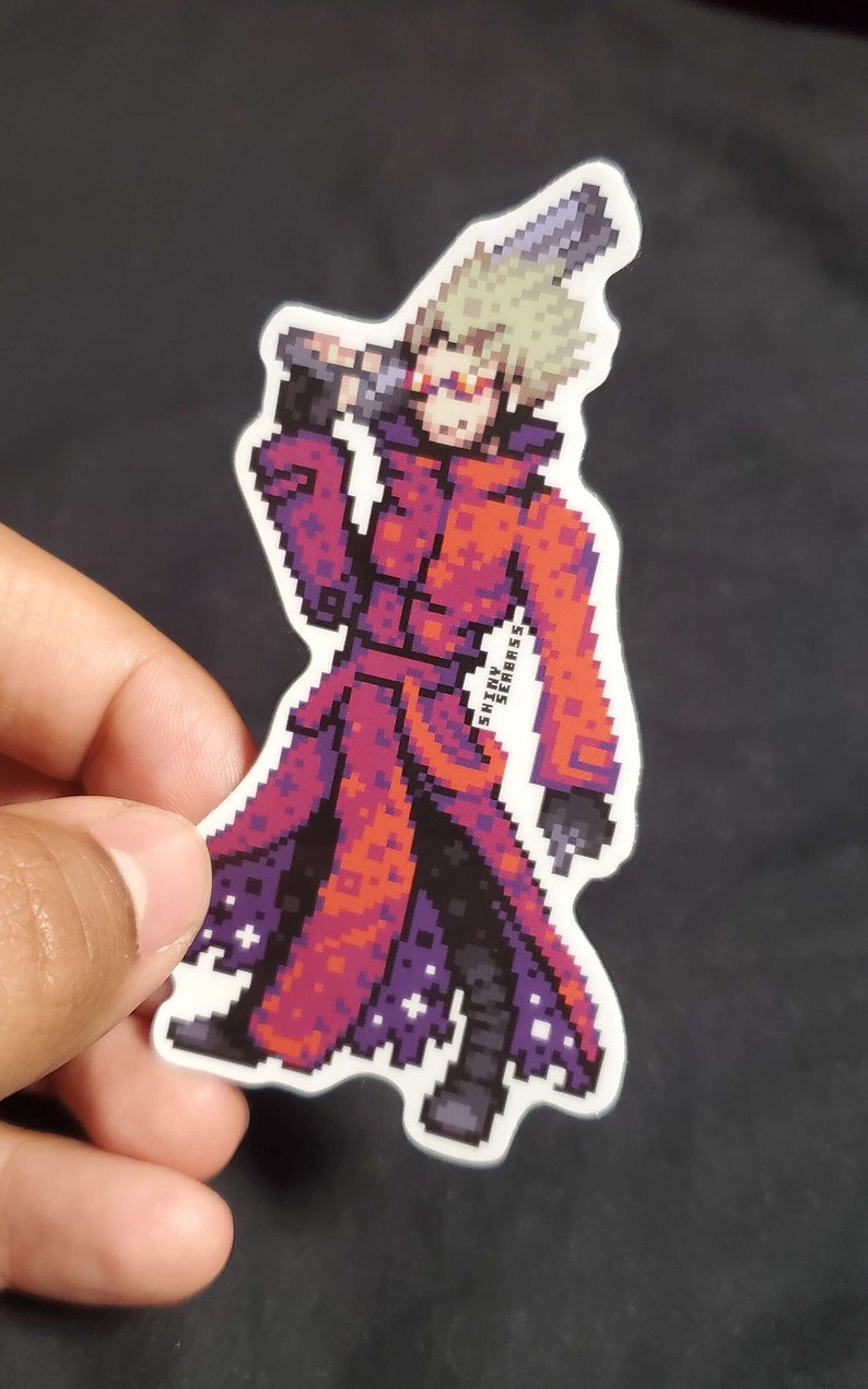 Vash the Stampede Pixel Art Sticker | Premium Matte Vinyl Stickers ...