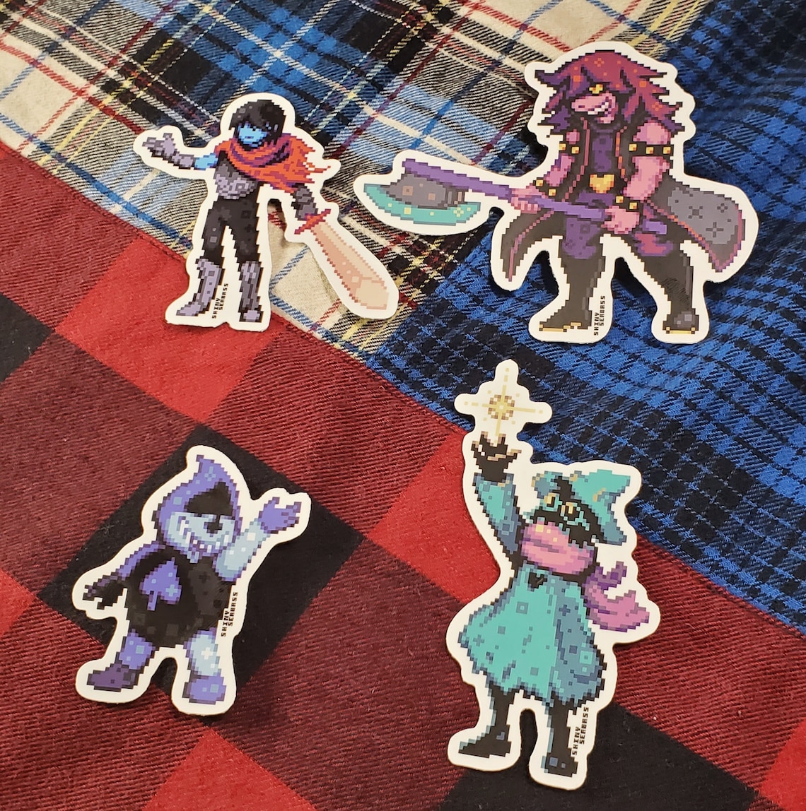 Deltarune Pixel Art Sticker Set Matte Vinyl Stickers - Etsy UK