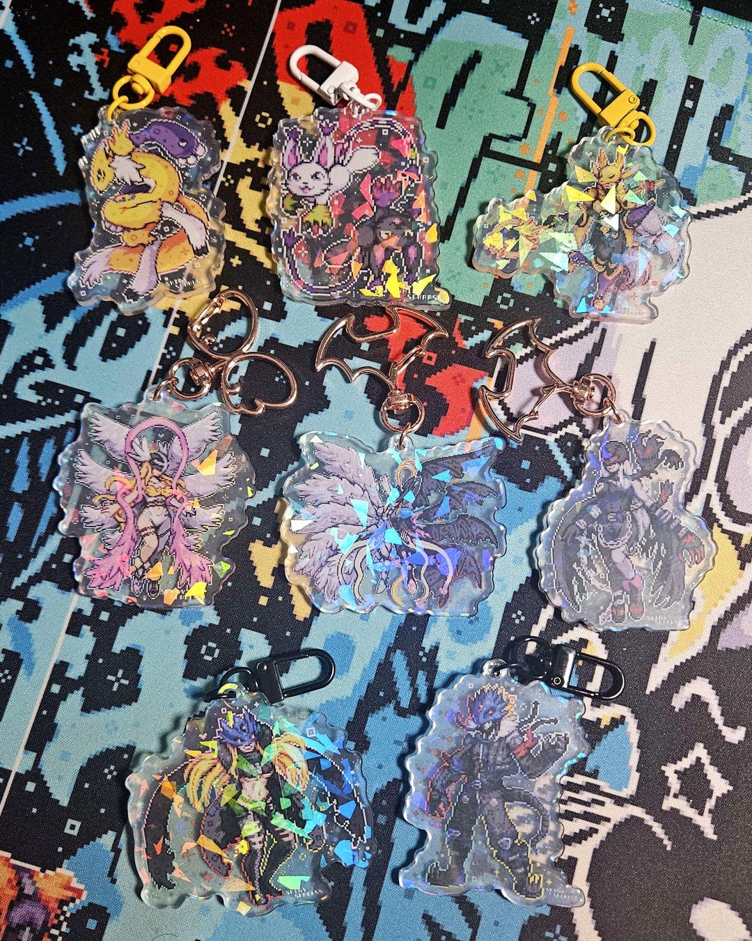 Digimon Acrylic Charm Pixel Art | Digital Monsters Angewomon ...