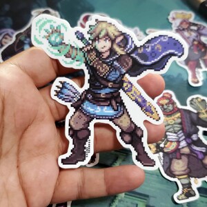 The Legend of Zelda Pixel Art Stickers premium Matte Vinyl Tears of the ...