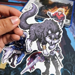 Final Fantasy 16 Pixel Art Stickers Clive Rosfield Jill Warrick Joshua ...