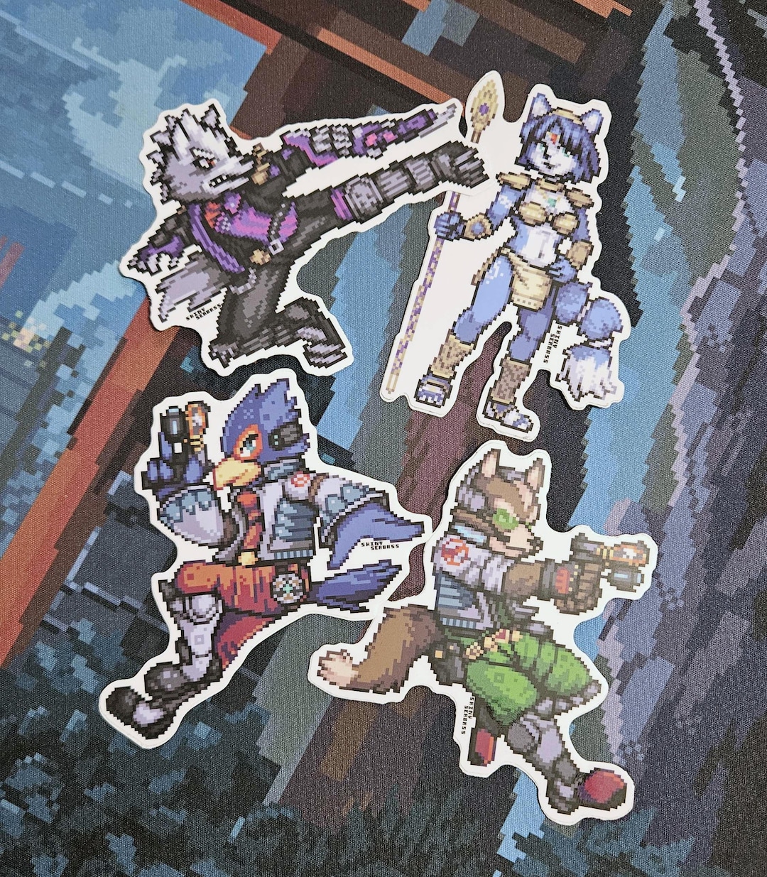 Star Fox Pixel Art Stickers | Premium Matte Vinyl Stickers | Fox ...