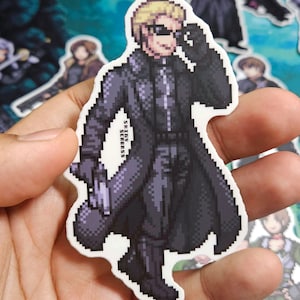 Resident Evil Pixel Art Stickers | Vinyl Stickers | Leon S Kennedy Ada ...