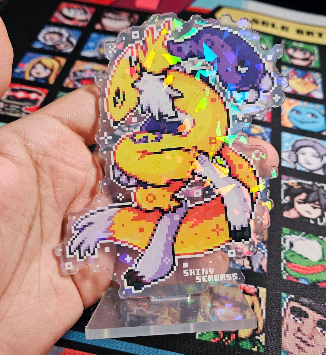 Renamon Digimon Pixel Art Acrylic Standee | Double Sided Cracked ...