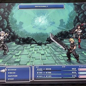 Desk Mat Final Fantasy VII Remake Pixel Art Collaboration With ...