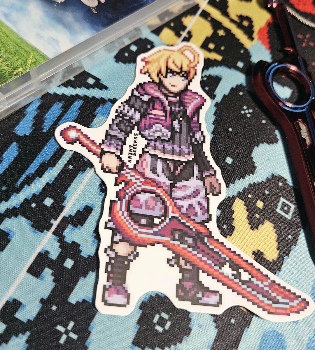 Shulk Xenoblade Chronicles Pixel Art Sticker | Premium Matte Vinyl ...