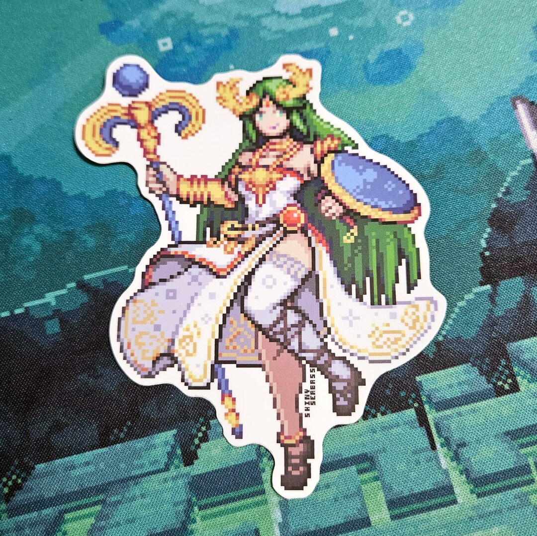 Palutena Pixel Art Stickers Premium Matte Vinyl Stickers Kid Icarus ...