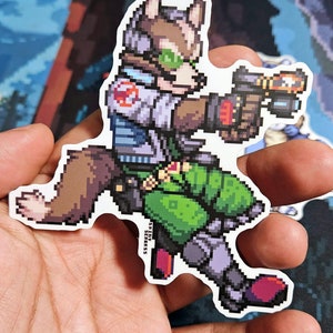 Star Fox Pixel Art Stickers Premium Matte Vinyl Stickers Fox Mccloud ...