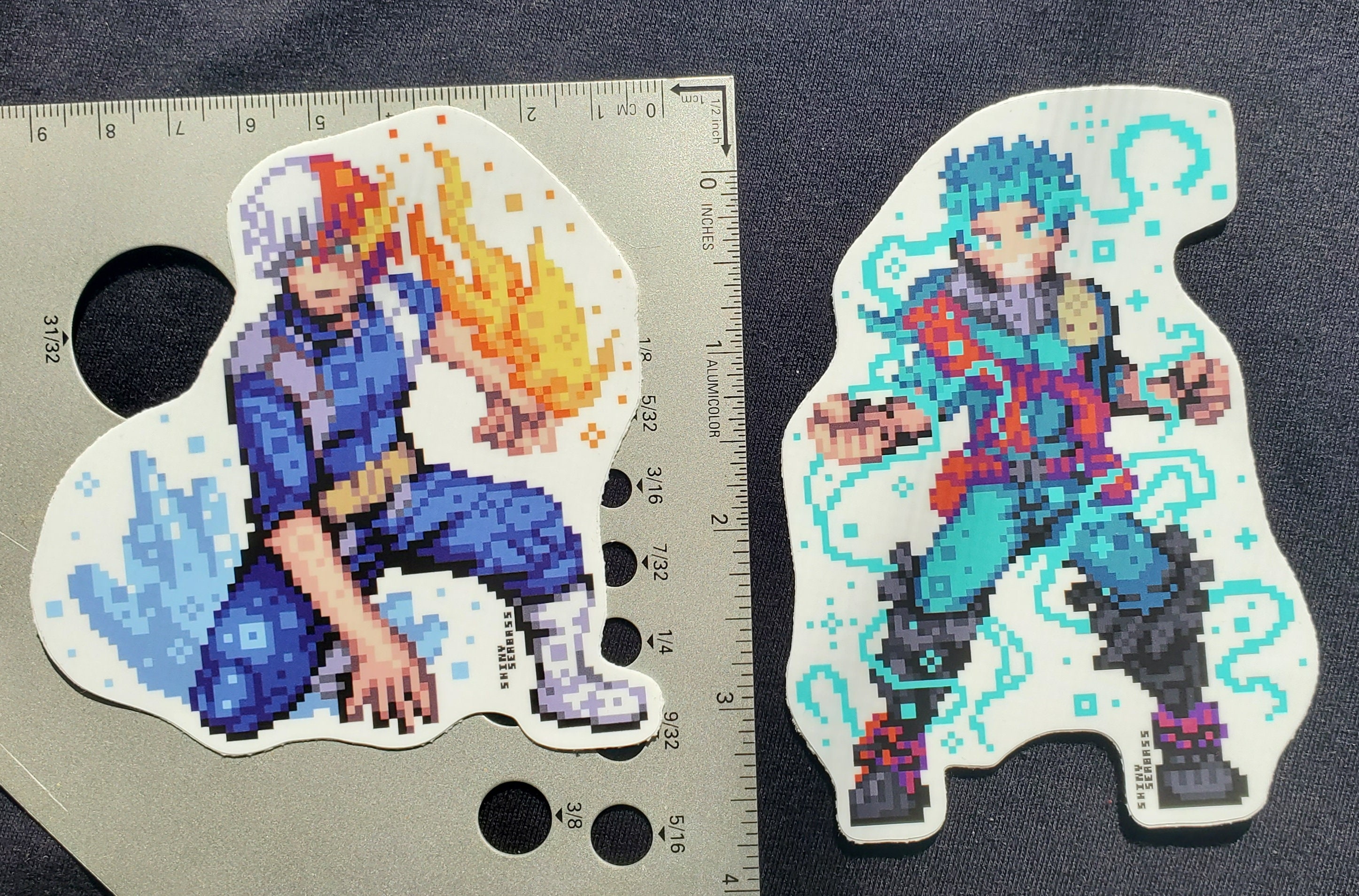 Deku and Todoroki My Hero Academia Pixel Art Stickers | Etsy