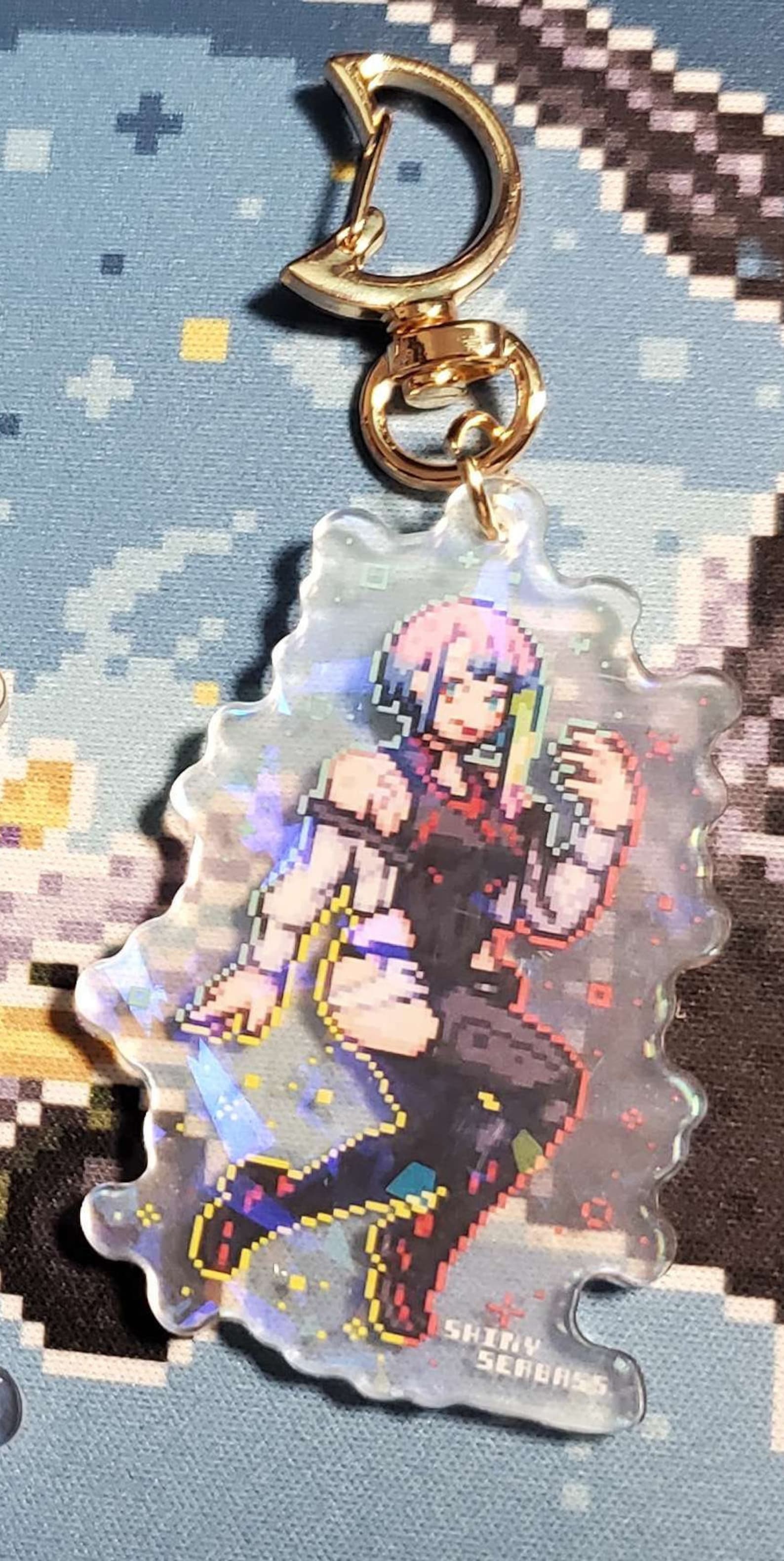 Cyberpunk Edgerunners Acrylic Charms Pixel Art | Double Sided Cracked ...