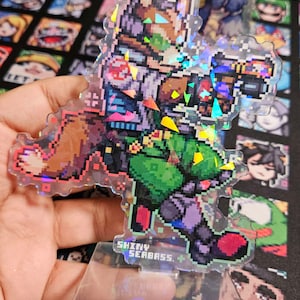 Star Fox Pixel Art Acrylic Standees | Double Sided Cracked Holographic ...