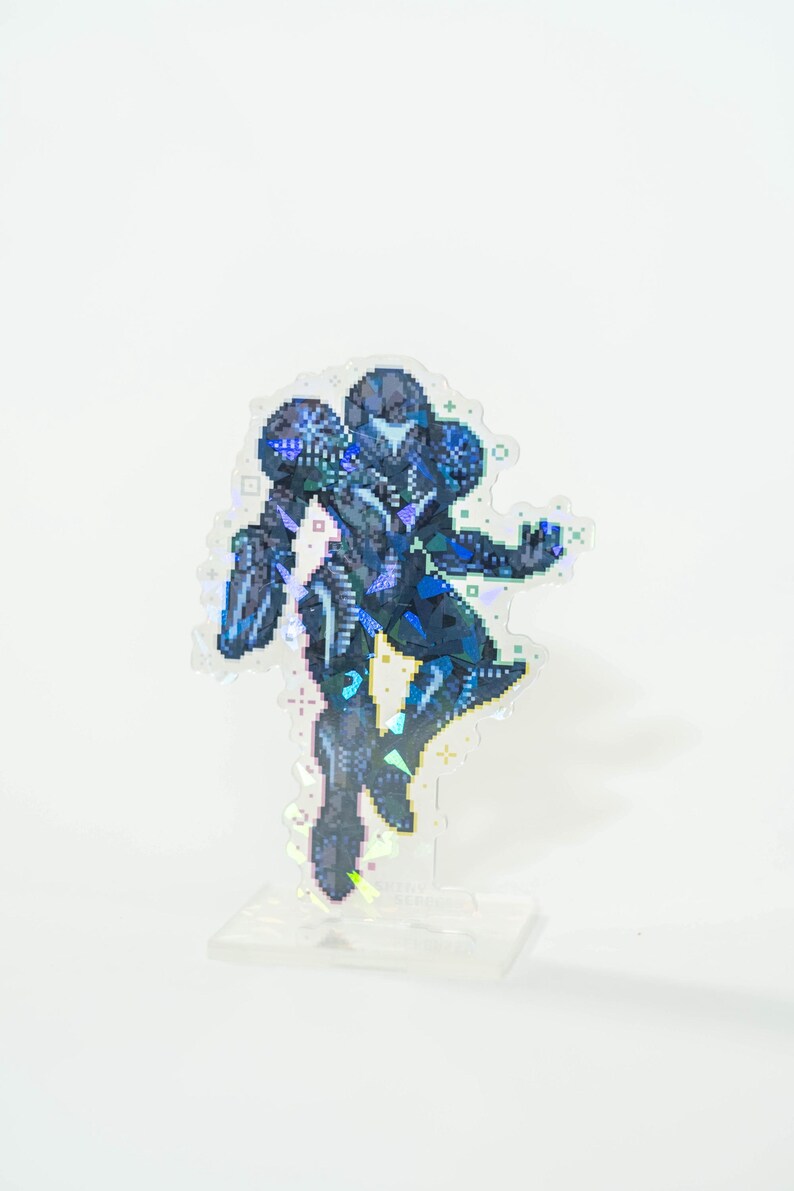 Metroid Prime Acrylic Standees Pixel Art | Double Sided Cracked ...