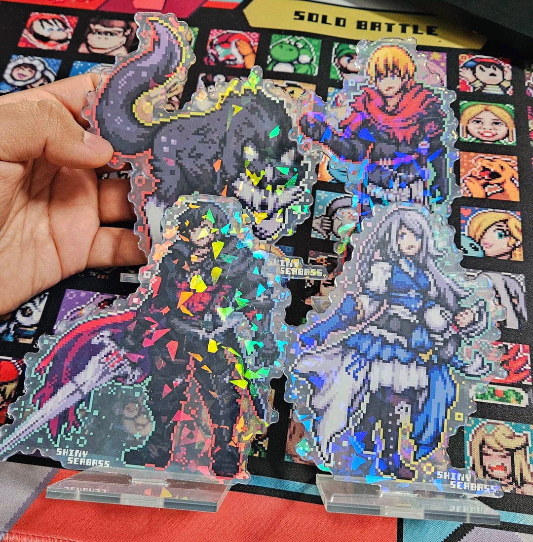 Final Fantasy 16 Pixel Art Acrylic Standees Clive Rosfield Jill Warrick ...