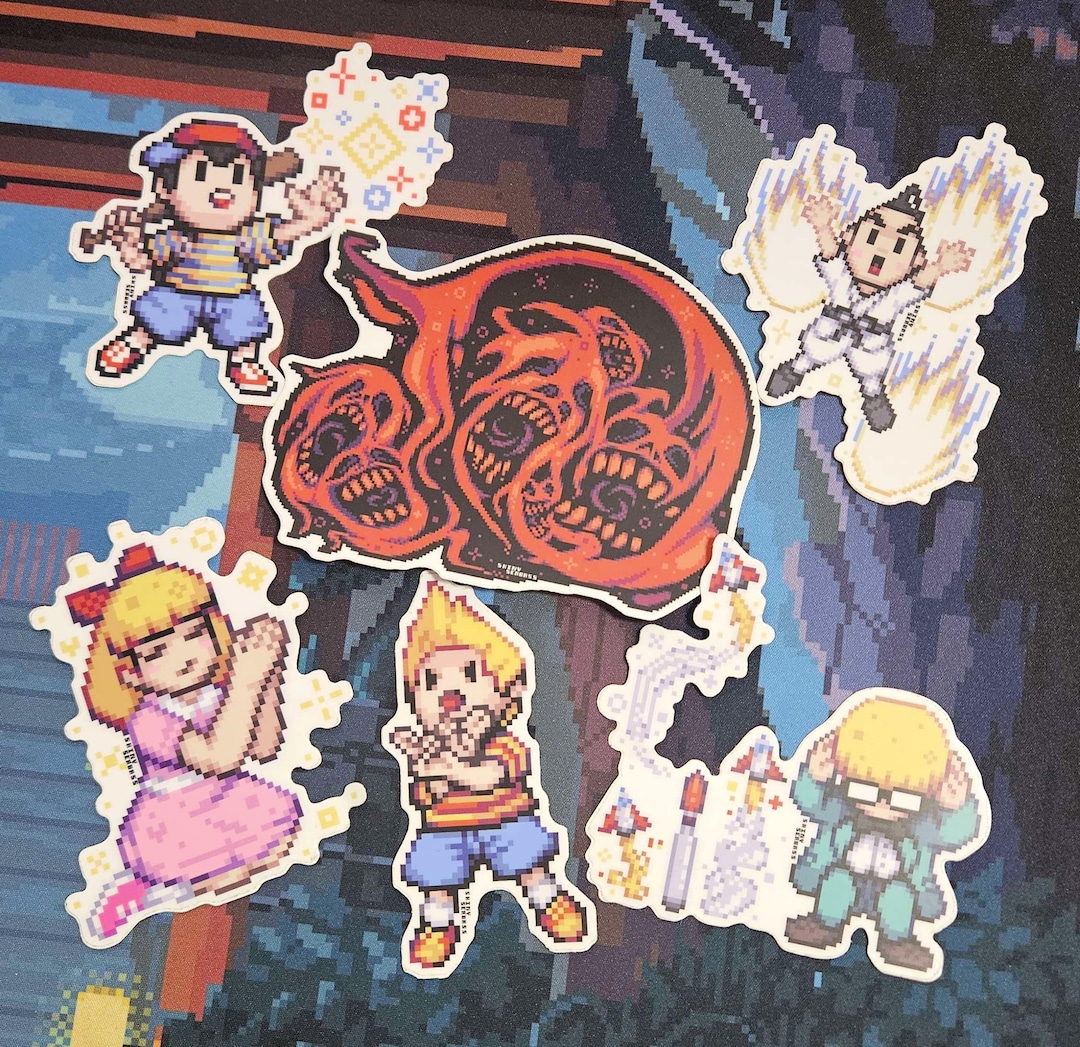 Earthbound Pixel Art Stickers | Premium Matte Vinyl Stickers | Nintendo ...