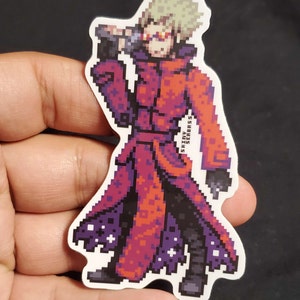 Vash the Stampede Pixel Art Sticker | Premium Matte Vinyl Stickers ...