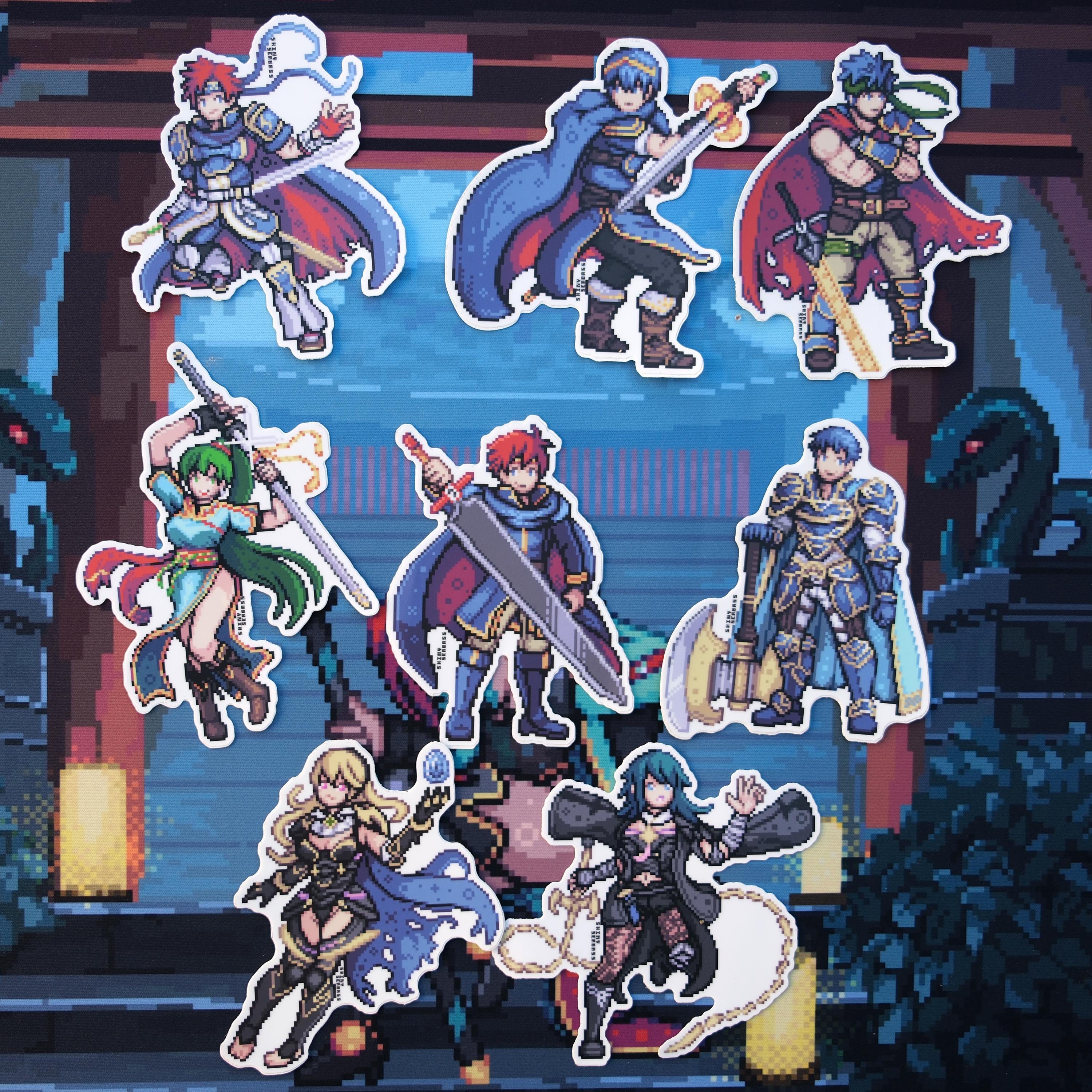 Fire Emblem Roy Byleth Corrin Ike Marth Hector Lyn Lyndis Pixel Art ...