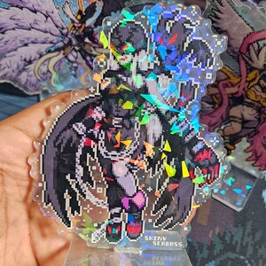Digimon Acrylic Standee Pixel Art | Double Sided Cracked Holographic ...