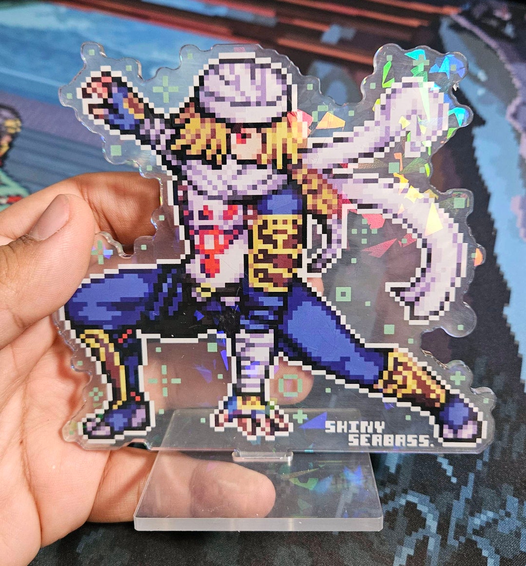 Shiek Pixel Art Acrylic Standees Double Sided Cracked Holographic ...