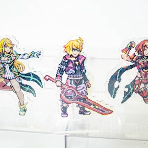 Xenoblade Chronicles Pixel Art Acrylic Standees | Double Sided Cracked ...