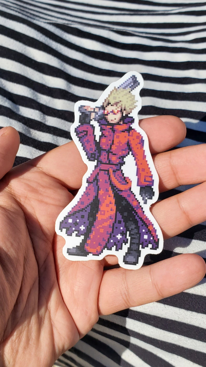 Vash the Stampede Pixel Art Sticker Premium Matte Vinyl | Etsy