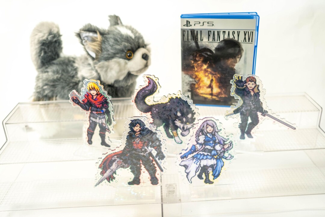 Final Fantasy 16 Pixel Art Acrylic Standees Clive Rosfield Jill Warrick ...