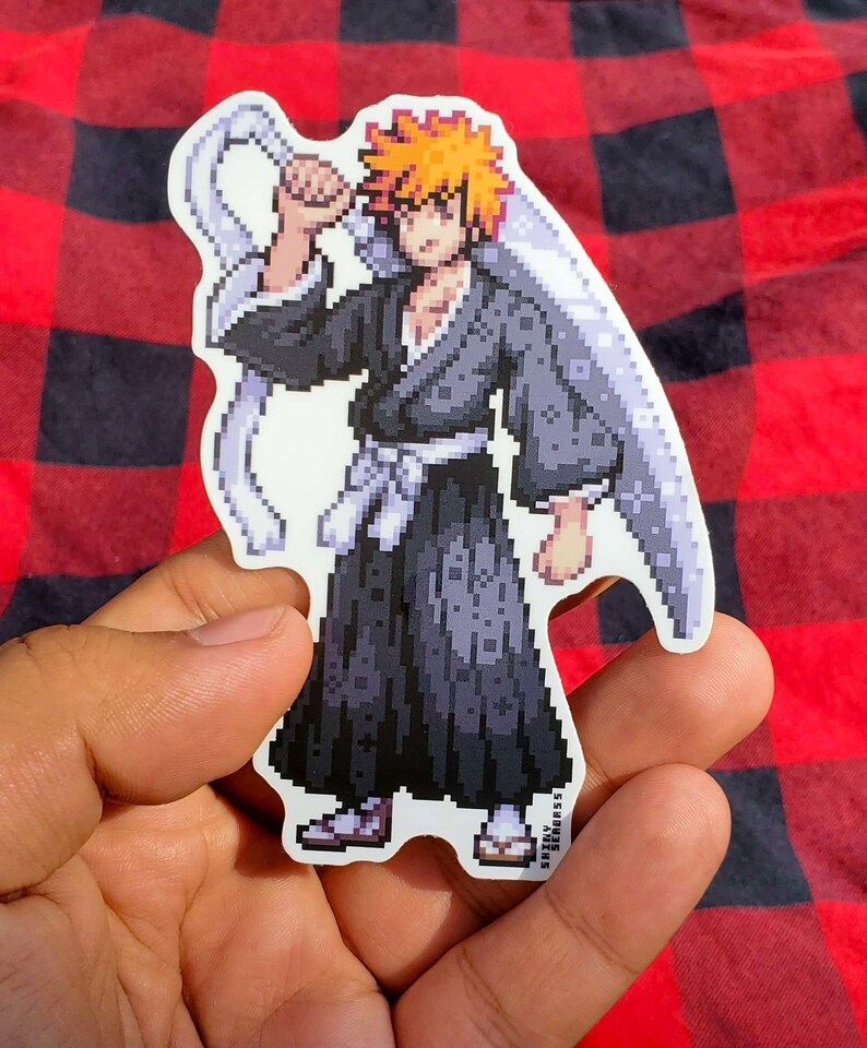 Shinigami Anime Pixel Art Sticker Premium Matte Vinyl - Etsy