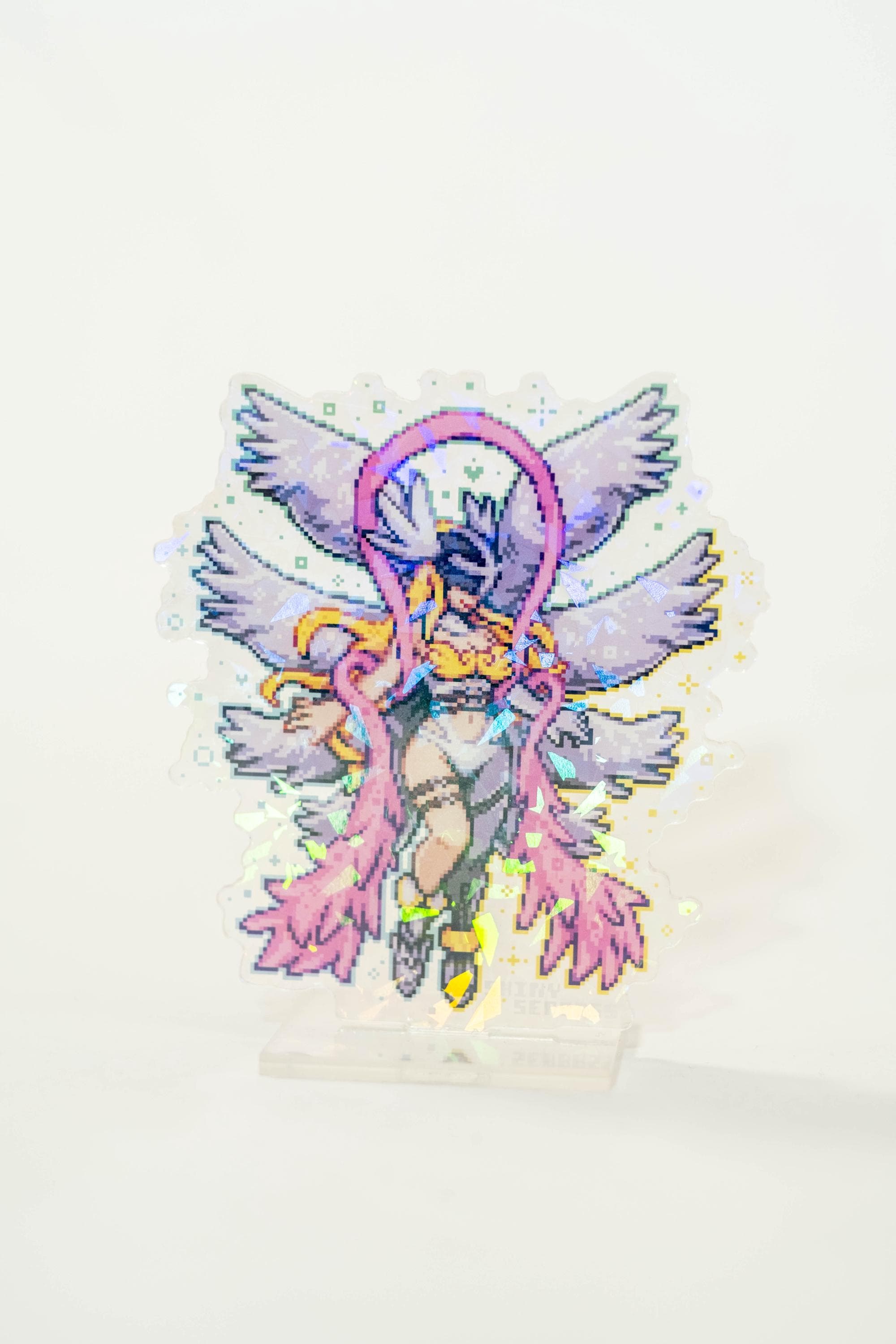 Digimon Acrylic Standee Pixel Art |double Sided Cracked Holographic ...