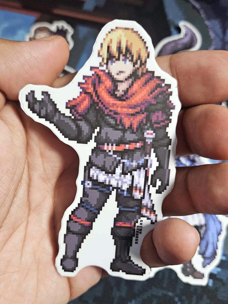 Final Fantasy 16 Pixel Art Stickers | Clive Rosfield Jill Warrick ...