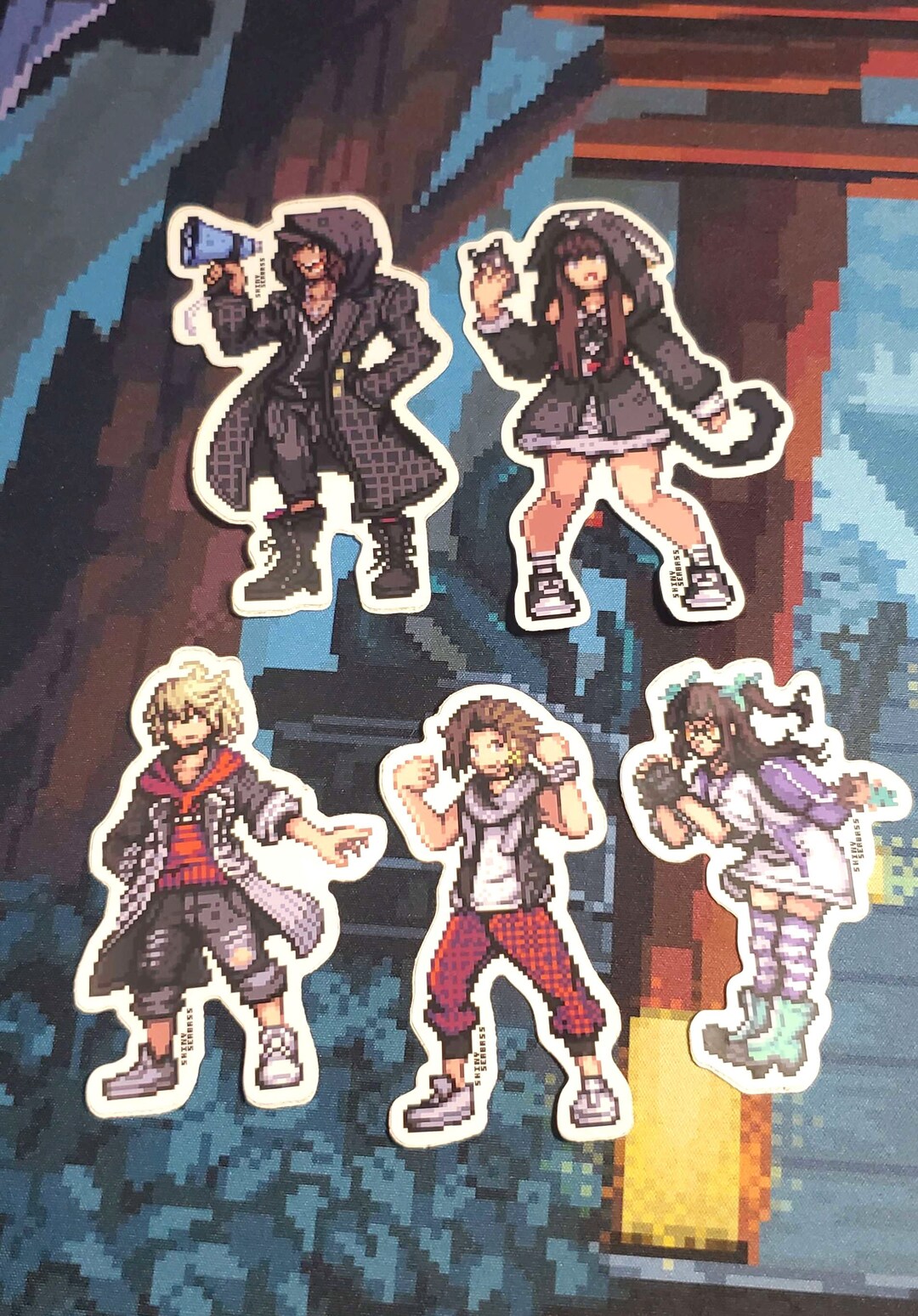 Neo the World Ends With You Pixel Art Stickers | Premium Matte Vinyl ...