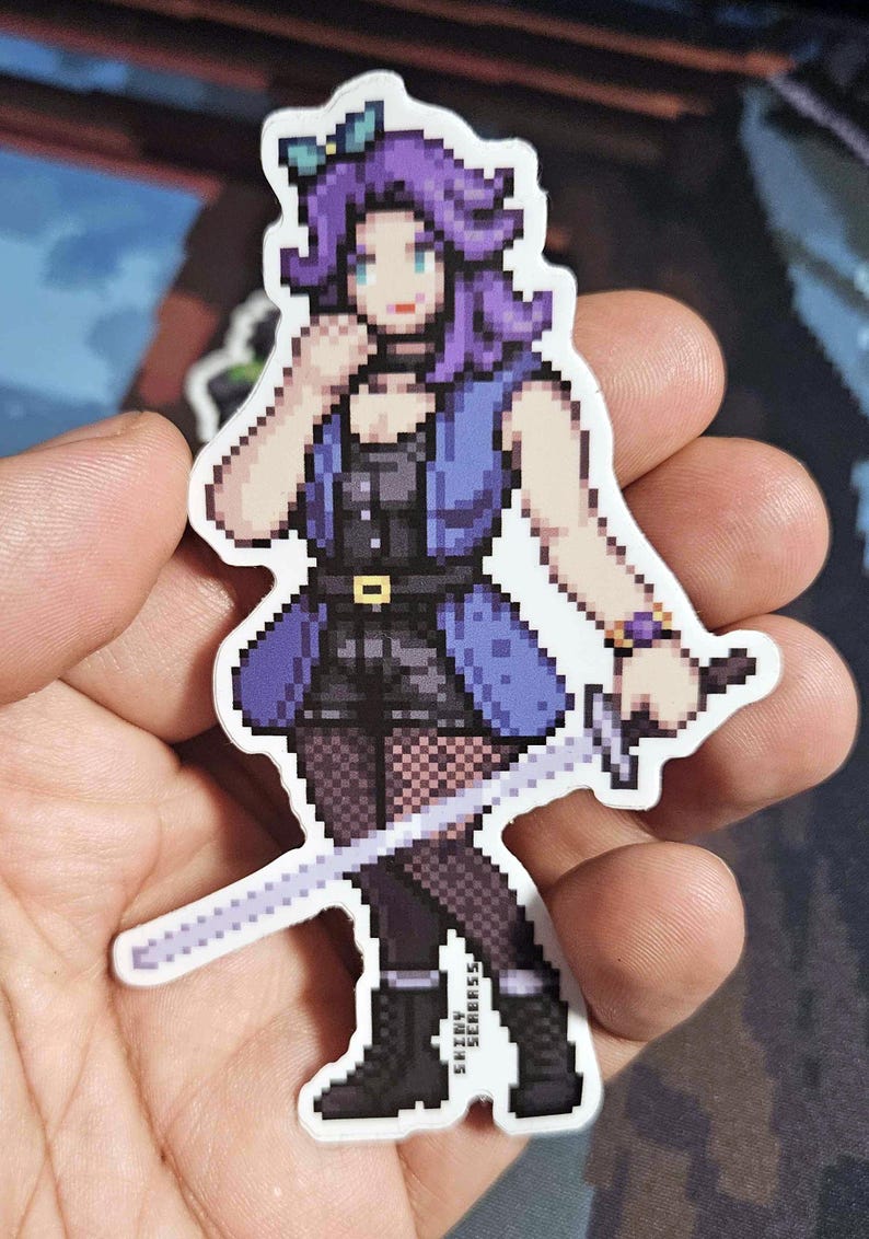 Stardew Valley Sebastian Abigail Pixel Art Stickers | Premium Matte ...